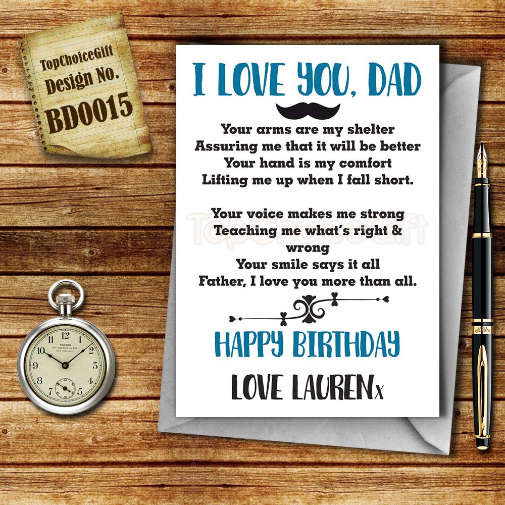 Personalised Dad Birthday Card - Father Anniversary Card | eBay UK